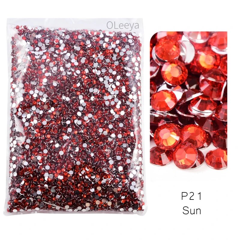 Стразы Sun 2mm SS6, 20000шт, Бордовый OLeeya