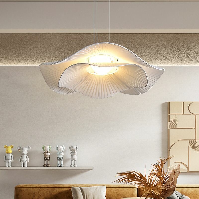 Современная простая лампа в кремовом стиле с листьями лотоса, креативная индивидуальная лампа