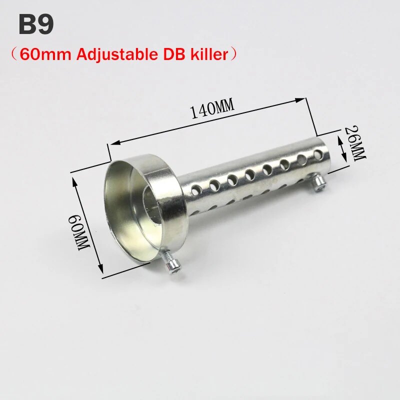 35 мм, 42 мм, 45 мм, 48 мм, 60 мм, глушитель выхлопа, регулируемый глушитель DB Killer, уменьшает шум, шумоглушитель для Akrapovic, SC, AR B9 60mm