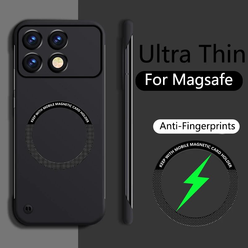 Чехол Magsafe для Xiaomi Redmi Note 14, черный