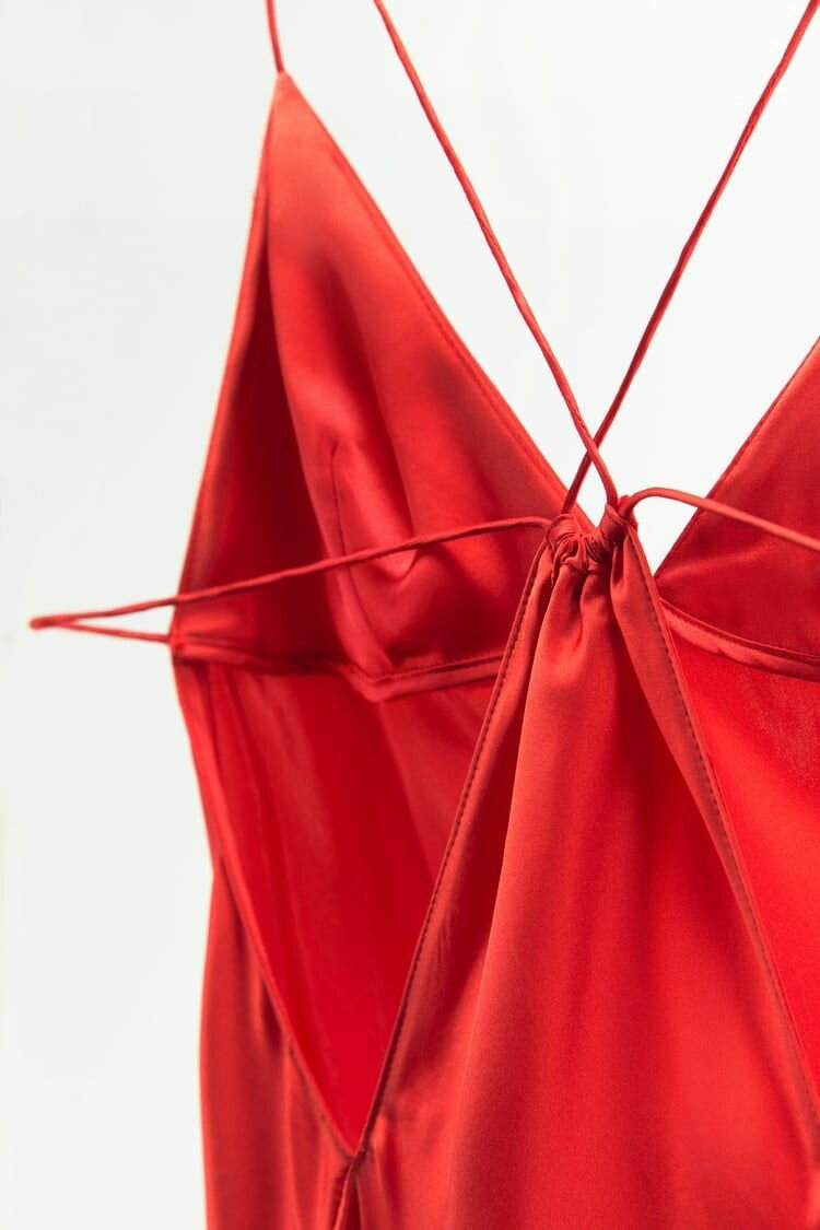 Платье Zara Весна-лето 2023, размер S, красный — фото 1