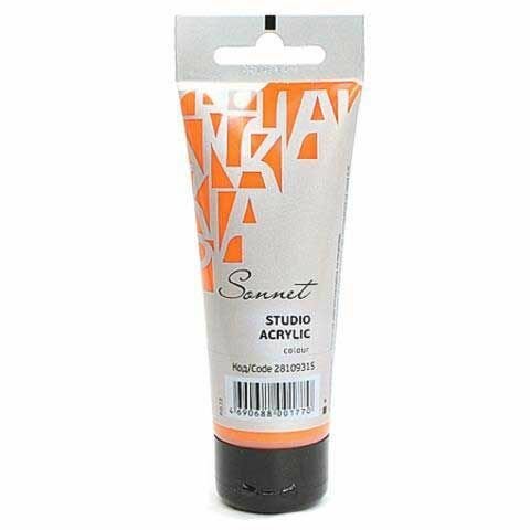 Акриловая краска ЗХК "Сонет", оранжевая, в тубе, 75 мл (28109315)