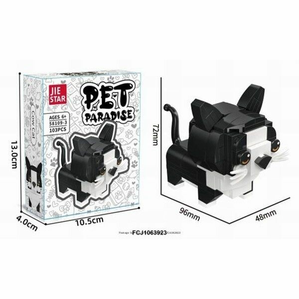 Конструктор Jie Star "Кошка", 103 детали, в коробке (FCJ1063923)