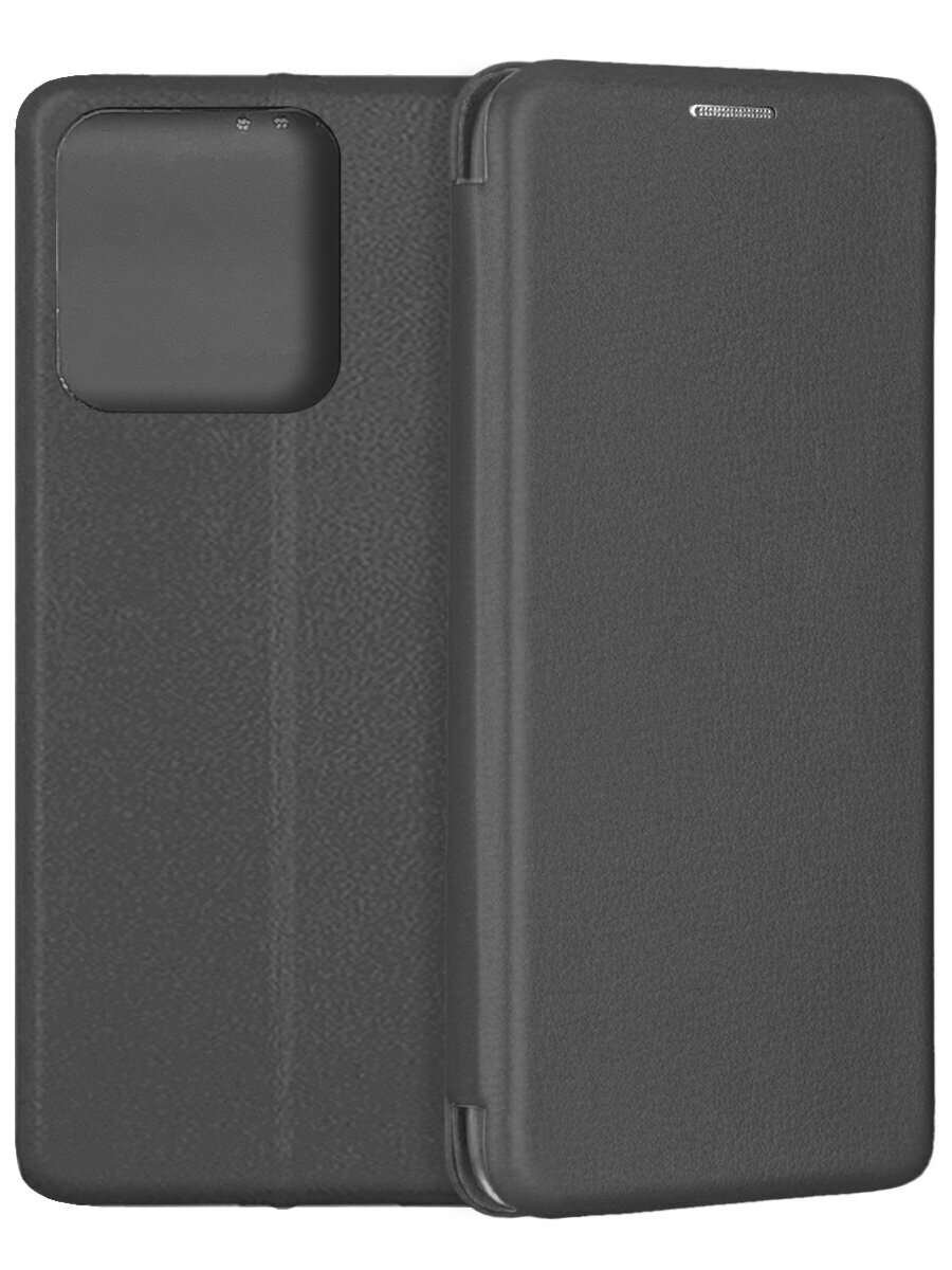 Чехол для Realme Note 50 черный / книжка, подставка, отделение для карт