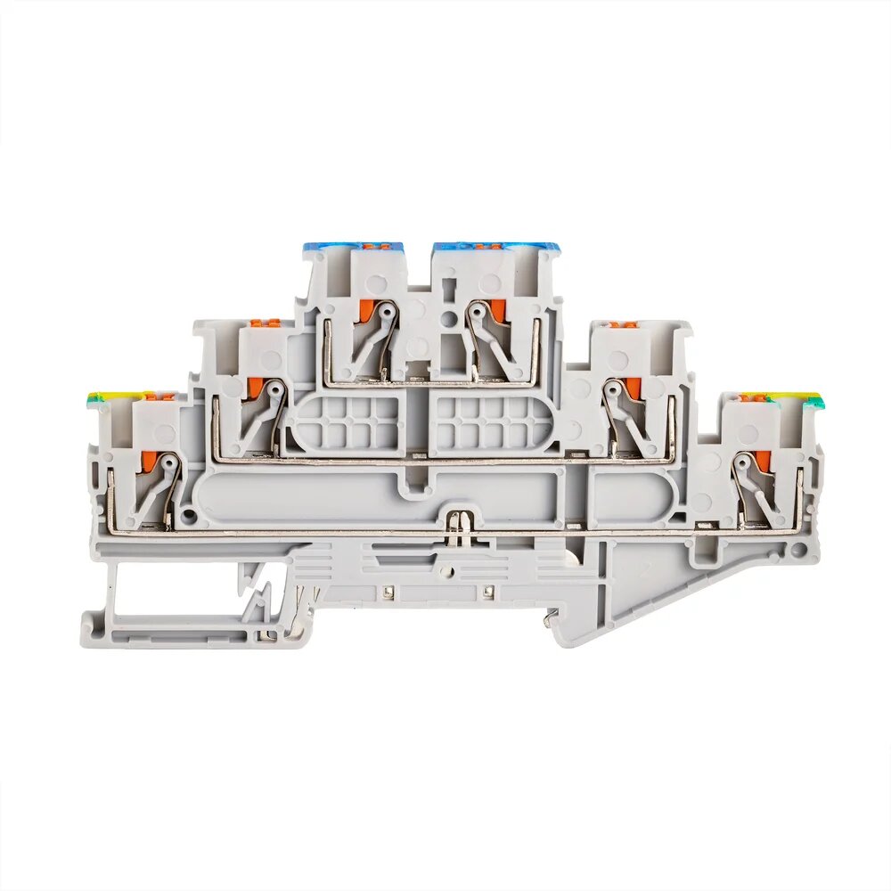 Клемма защитного провода CONTA CPT 2.5-PE/L/N трехъярусная с заземлением нижнего контура,