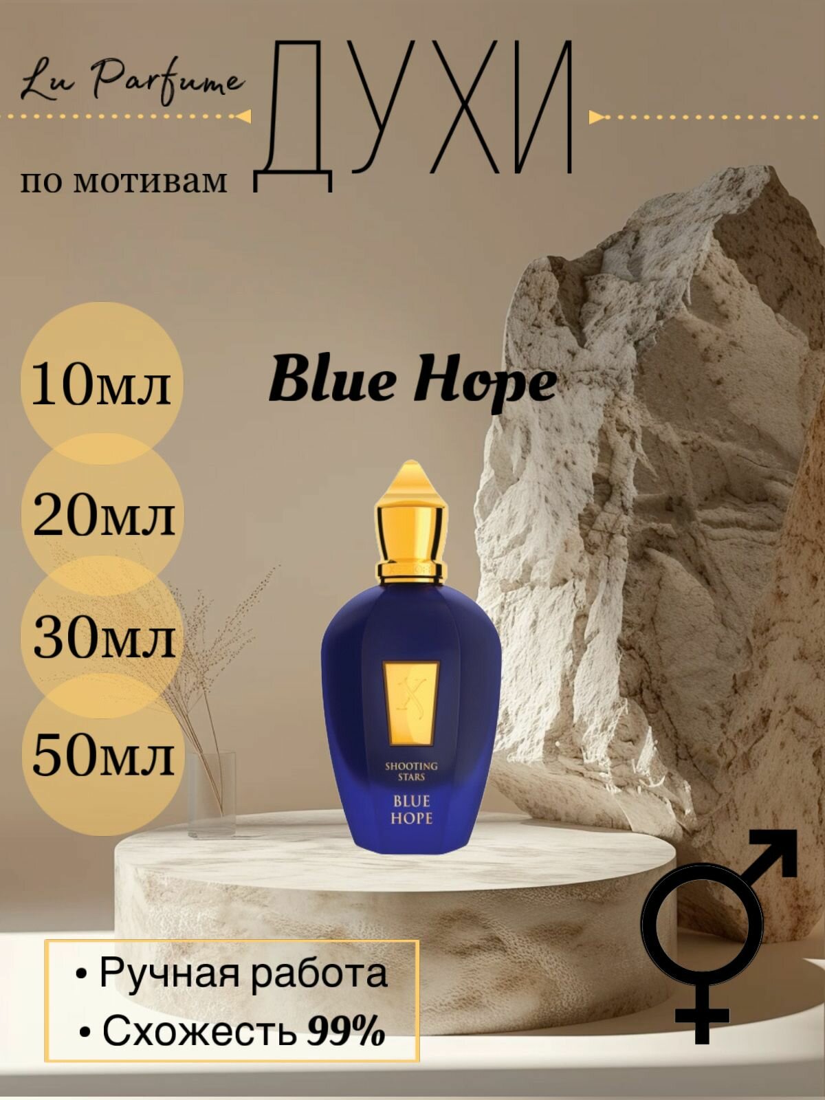 Духи ручной работы по мотивам 'Blue Hope', Ксерджофф. для мужчин и женщин