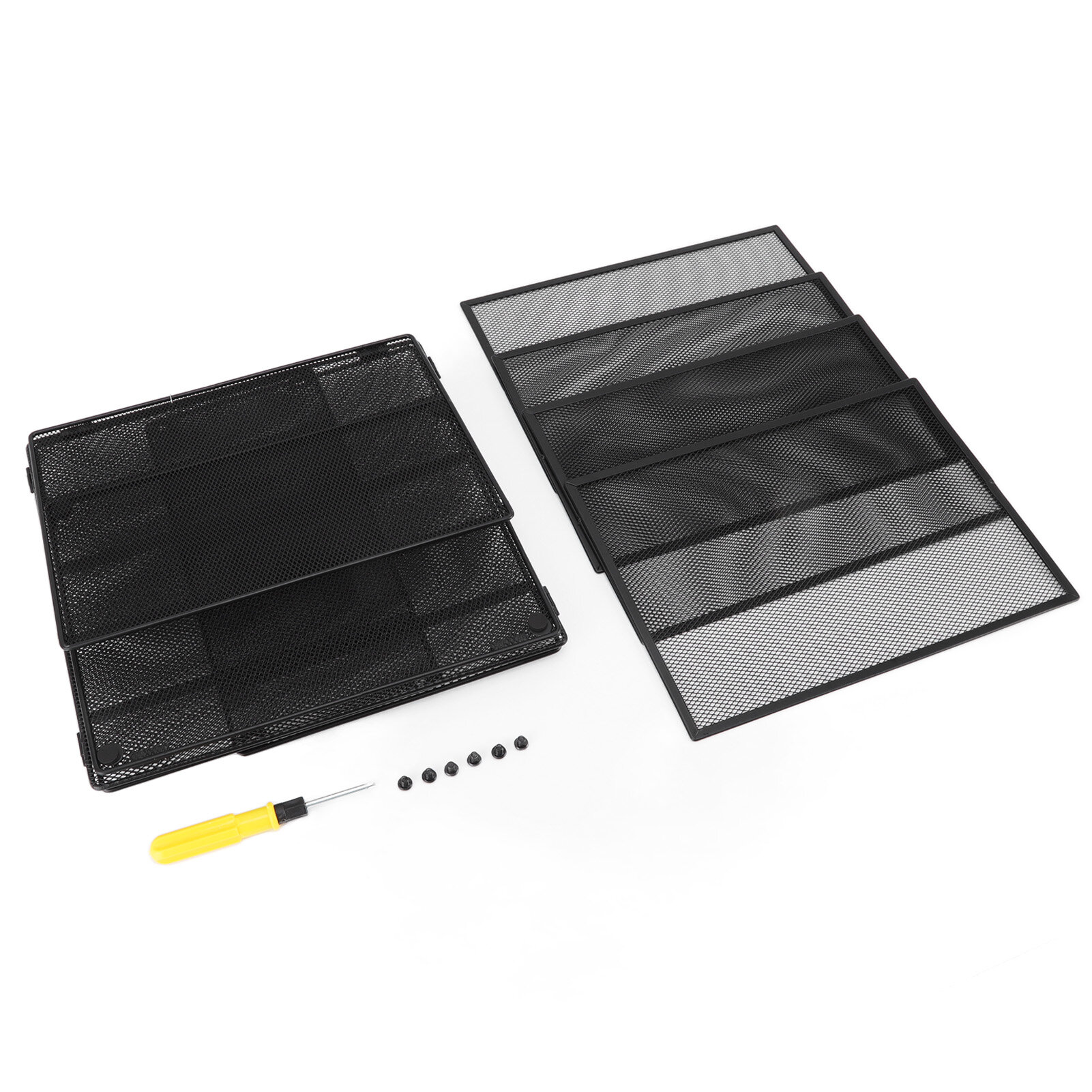 Металлический файл организатор Black Mesh Grid пять слой крупный металлический настольный настольный настольный настольный орган