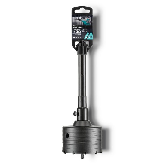 Metallica Коронка тв. спл. SDS-max Optima 90x250/110 мм, h=50мм, М22,0х2,0 мм, с адаптером