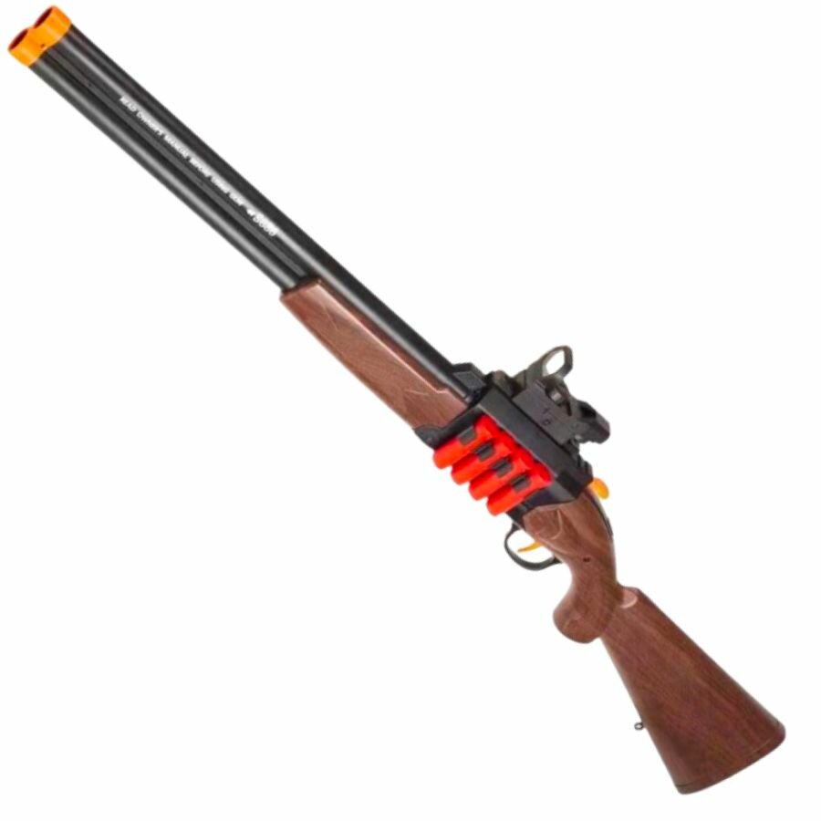 Игрушечный Помповый Дробовик M79 с прицелом, выбросом гильз и мягкими пулями Nerf Blaster/ Помповый Винчестер с реалистичной стрельбой и перезарядкой гильзами 97 см