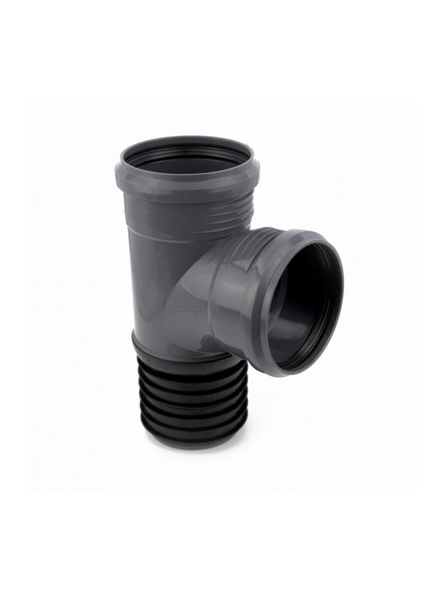 Тройник восстановитель раструба ВК ПП 110/100х96 сер. RTP 37170