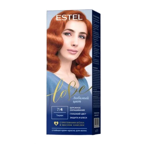 Стойкая Краска для волос Estel Love (Эстель Лав) 7/4 - Тициан