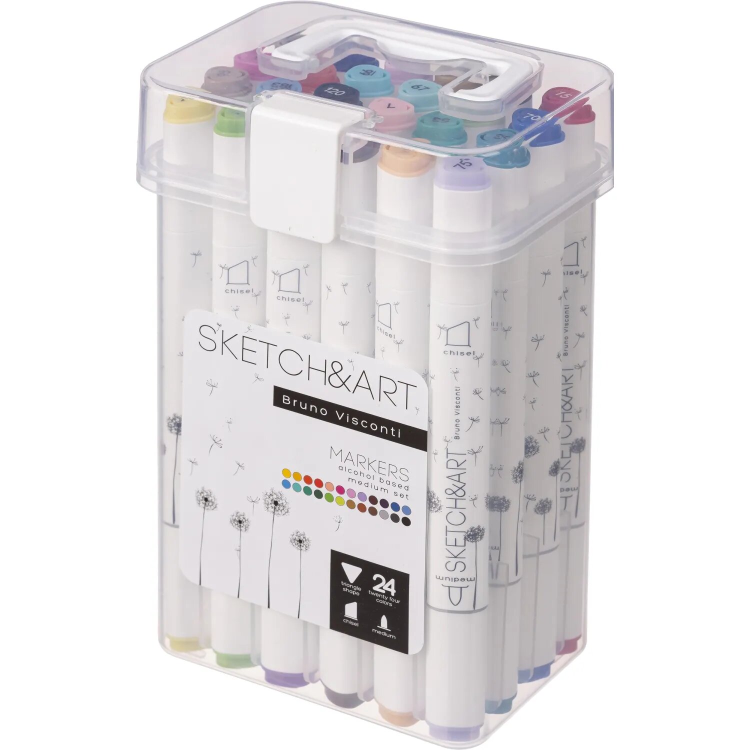 Набор маркеров двус. СКЕТЧ-МАРКЕРЫSKETCH&ARTСРЕДНИЙ,24 ЦВ. Плас. ПЕН,22-0077