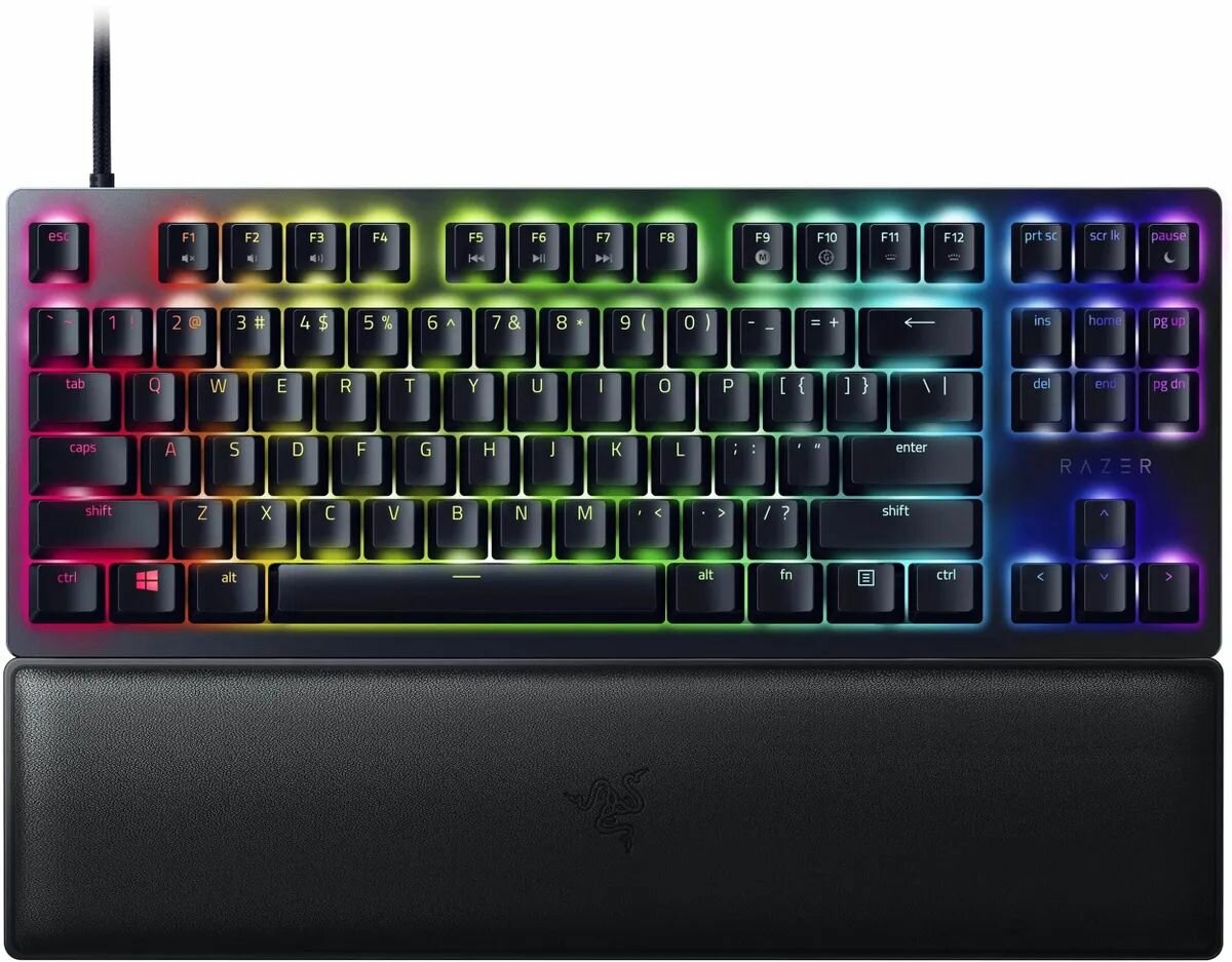 Клавиатура Razer Huntsman V2 TKL, USB, c подставкой для запястий, черный rz03-03940800-r3r1