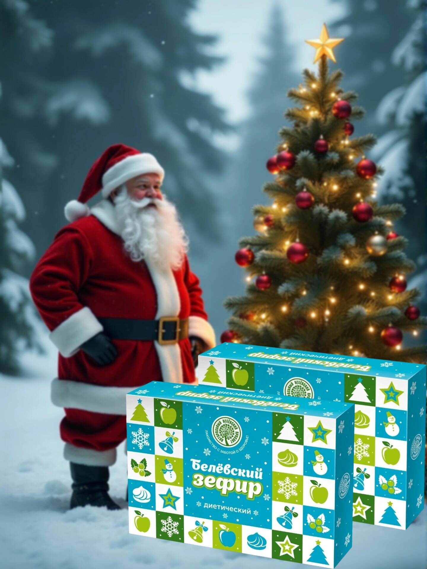 Белевский Зефир диетический "С Новым Годом" 470г.-2шт