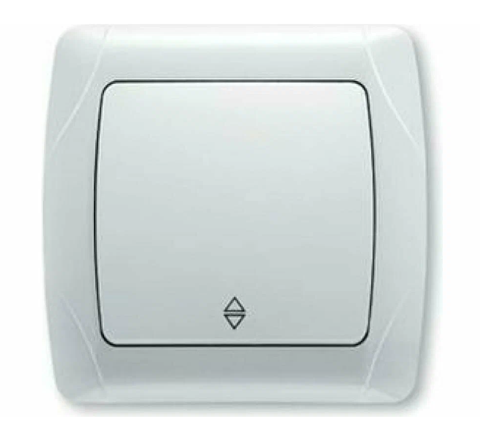 Выключатель одноклавишный проходной Viko Carmen, скрытая установка, белая