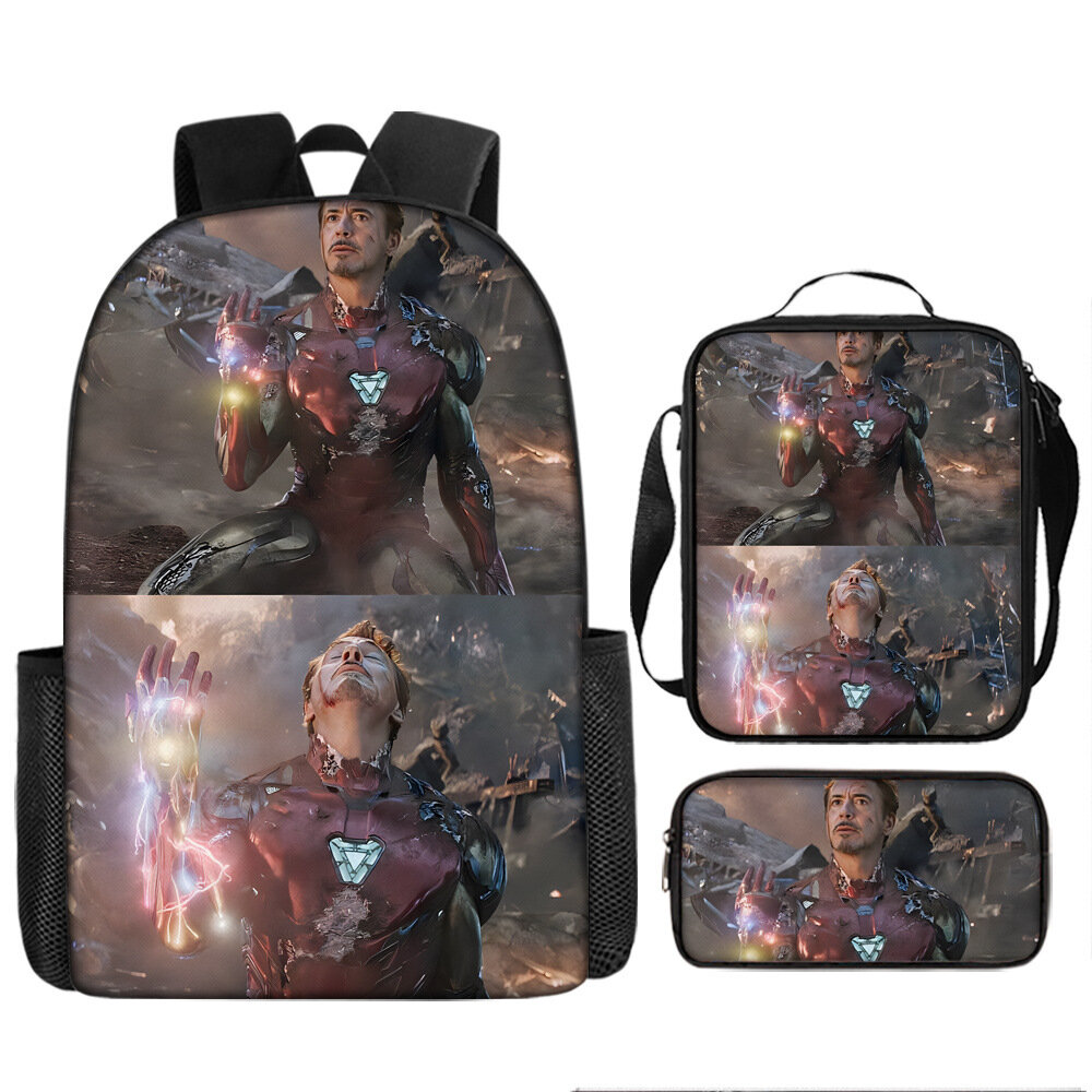 Трансграничный бестселлер: рюкзак «Мстители», набор школьных сумок из трех предметов для учащихся начальной и средней школы, рюкзак с цифровой 3D-раскраской