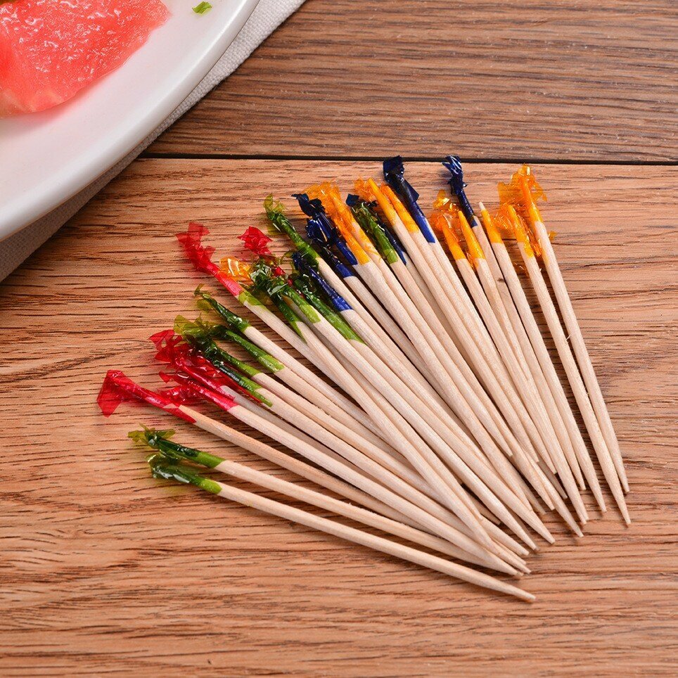 Креативные фруктовые палочки, деревянные фруктовые вилки, зубочистки, коктейльные палочки для домашнего использования, KTV, ночной клуб, экологически чистые биоразлагаемые фруктовые палочки