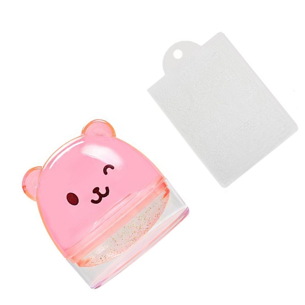 Милый Медведь Стампер для Ногтей со Скребком Силиконовый Набор Стамперов Для Ногтей Французский Наконечник Штамп Для Ногтей Желейный Инструмент Для Маникюра