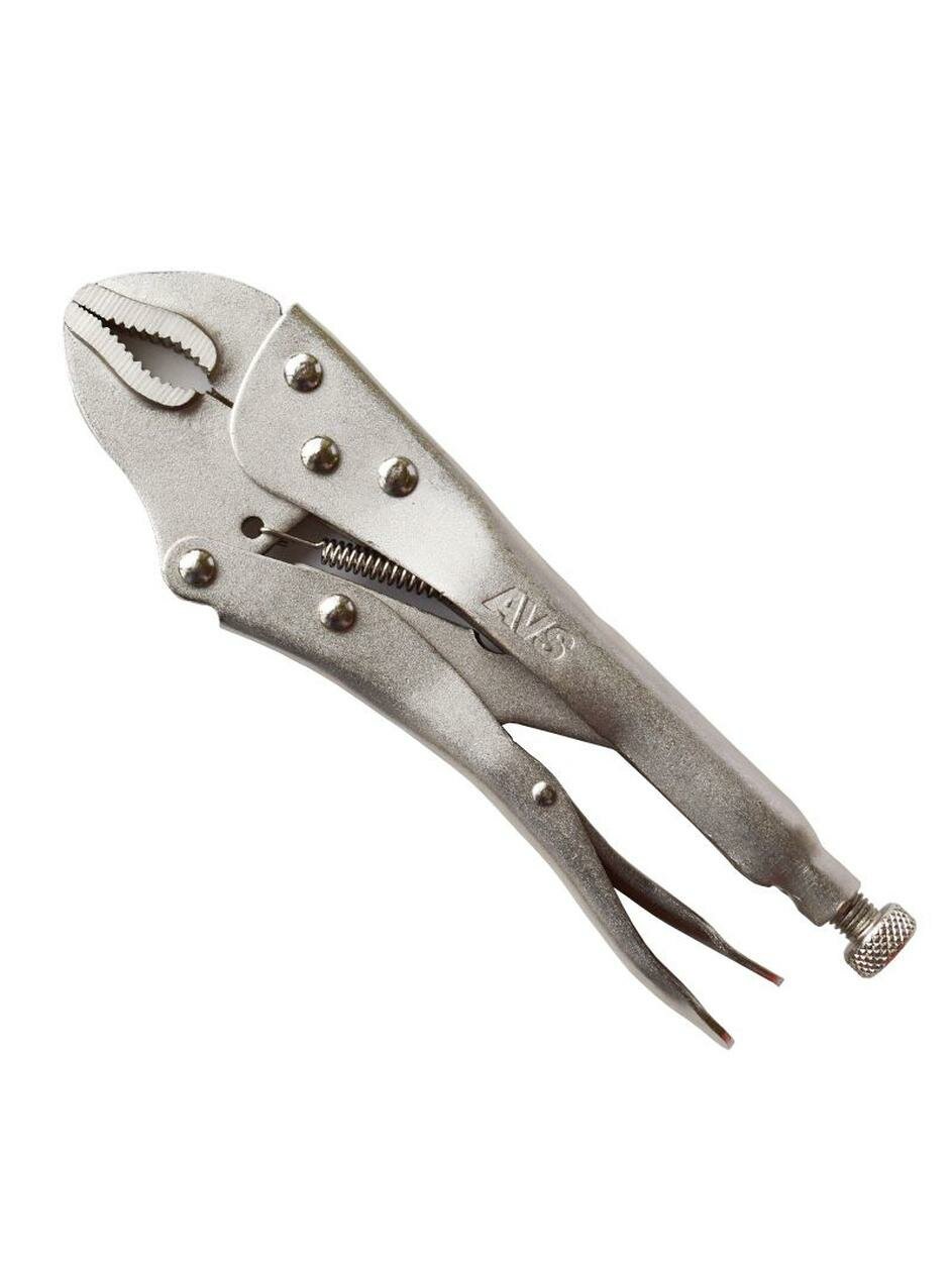 Пассатижи AVS PSTF250, с фиксатором, сталь 45, никелированные, 250 мм