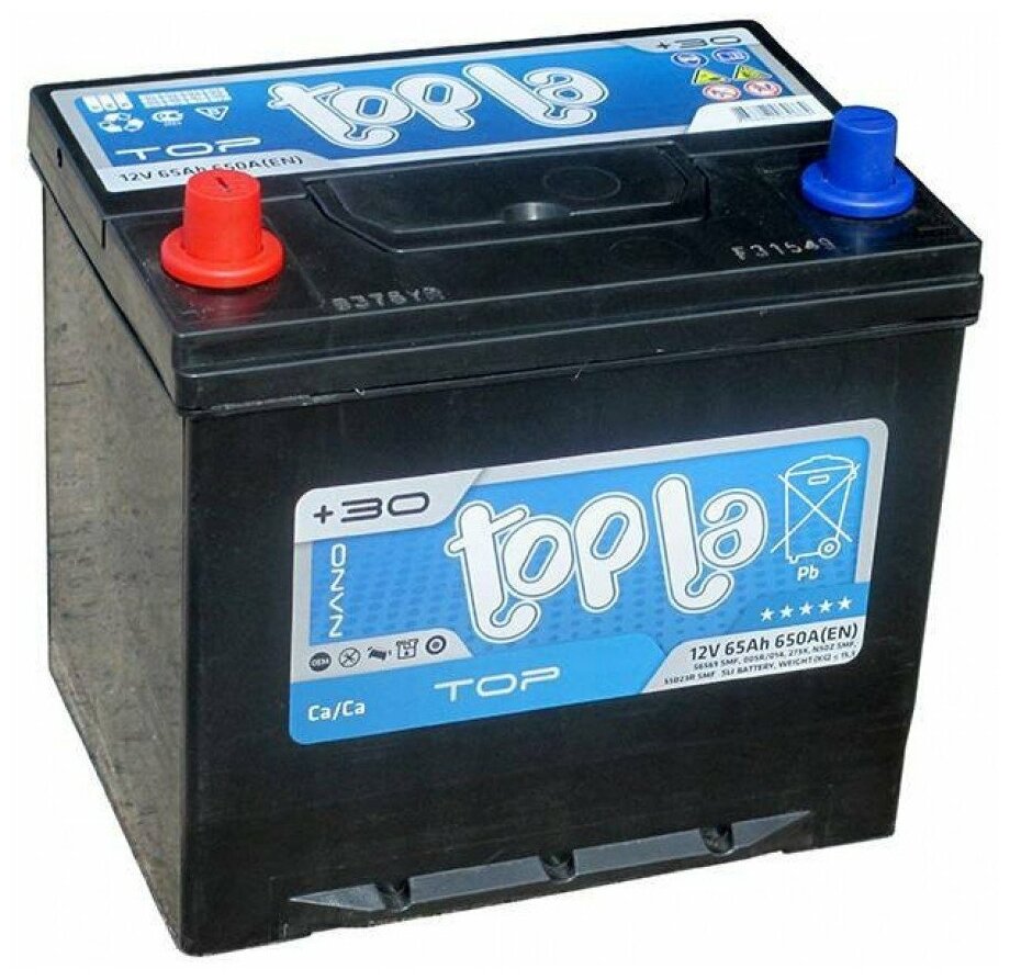 Аккумулятор TOPLA Top sealed JIS 65 Ач прямая полярность
