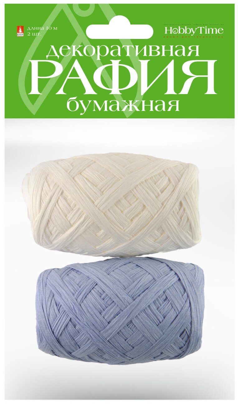 Рафия бумажная декоративная, , длина 10М, 2 цвета, комбинация 6, Арт. 2-766/06