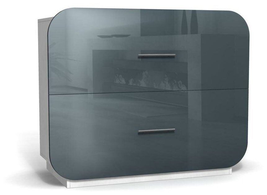 Комод Модерн-1 глянец МДФ Синий для одежды 100*85*50