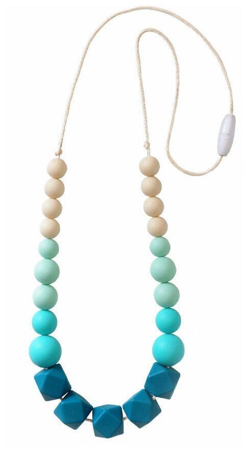 Грызунок прорезыватель для зубов детский - Слингобусы из пищевого силикона , силиконовые бусы прорезыватели , "Градиент Бискайский залив", 01004028