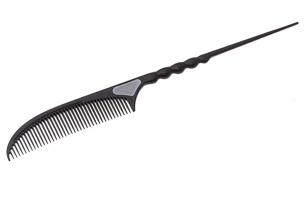Расческа с хвостиком (Карбон) 21,5см