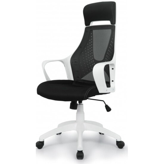 Кресло руководителя Easy Chair BN_Hg_EChair-578 TC сетка/ткань черный, пластик белый