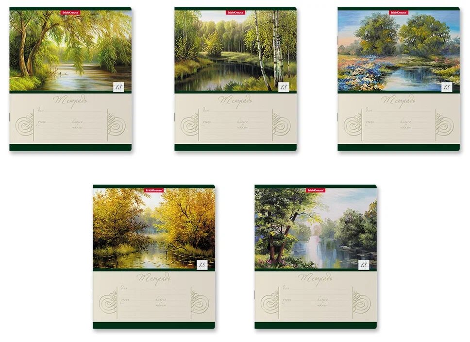 ErichKrause Тетрадь Лесное озеро 49197, клетка, 18 л, 10 шт.