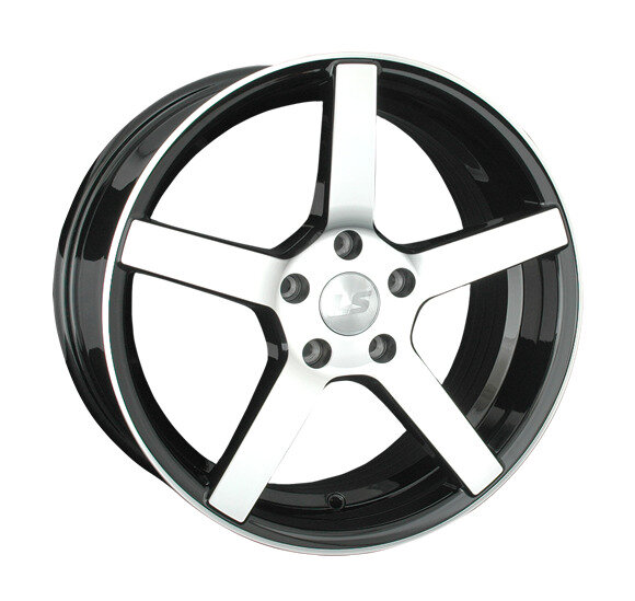 Колесный диск LS LS742 19x8.5" PCD5x112 ET40 D66,6 черный глянцевый с полированными лучами