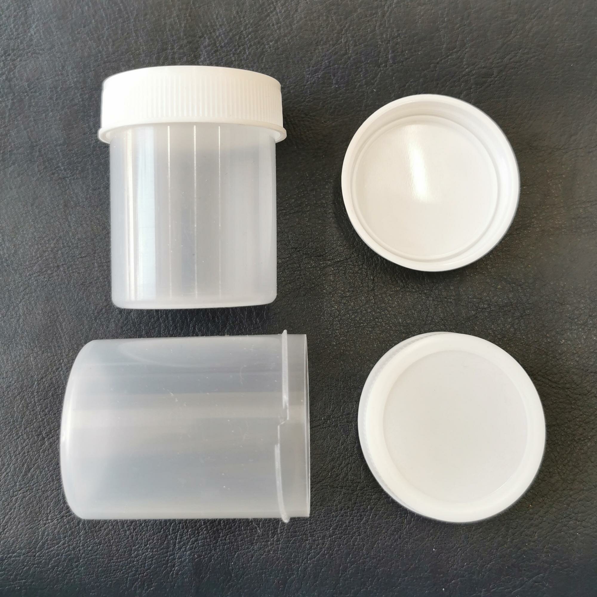 Баночка для хранения, 3.8х5.1см, полупрозрачная с белой крышечкой, 4 штуки