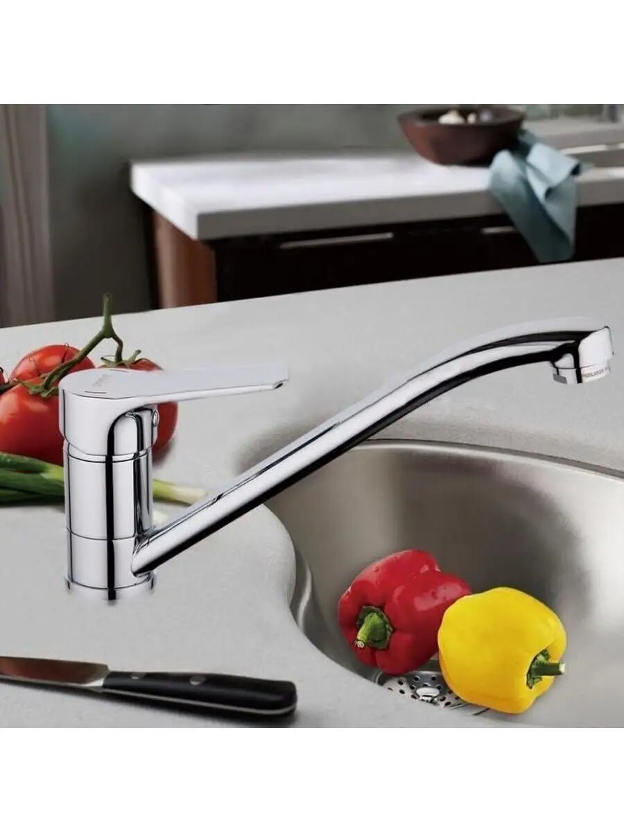 Смеситель для кухни Gappo G4936 однорычажный, латунь, хромированный