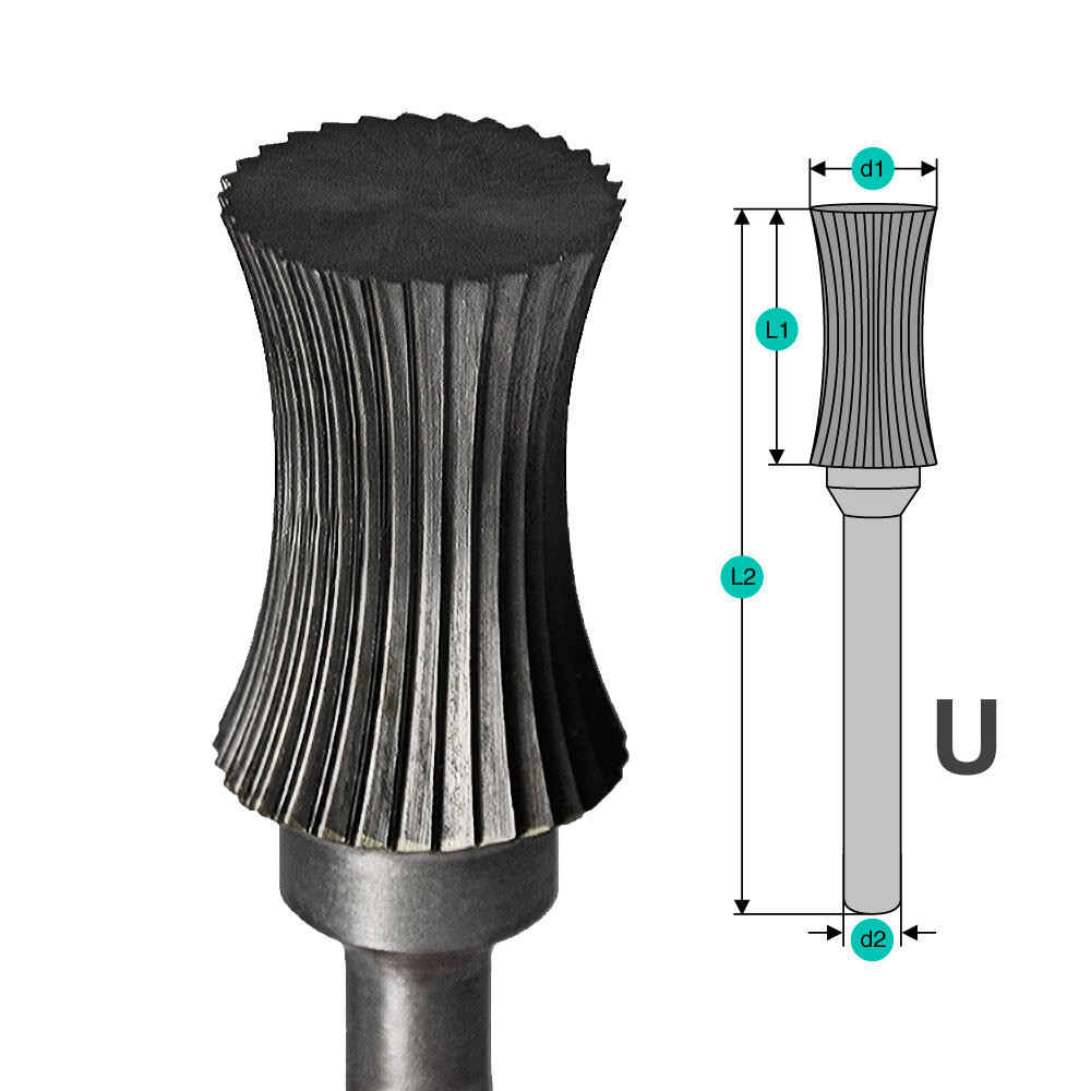 Бор-фреза твердосплавная по металлу (Гиперболоид) U1625M06 TORGWIN T259215