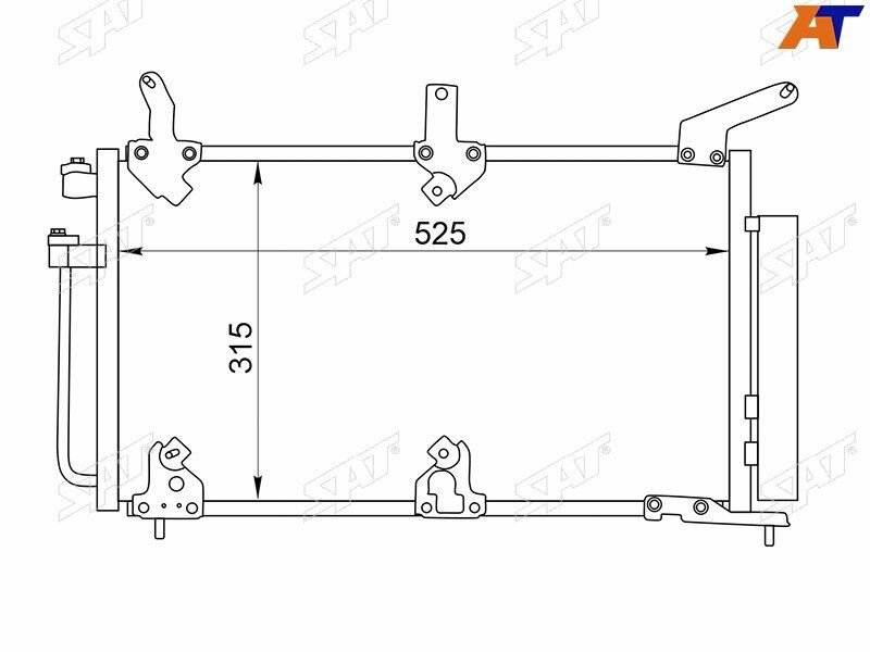 . SAT Радиатор кондиционера для LADA KALINA 04-13