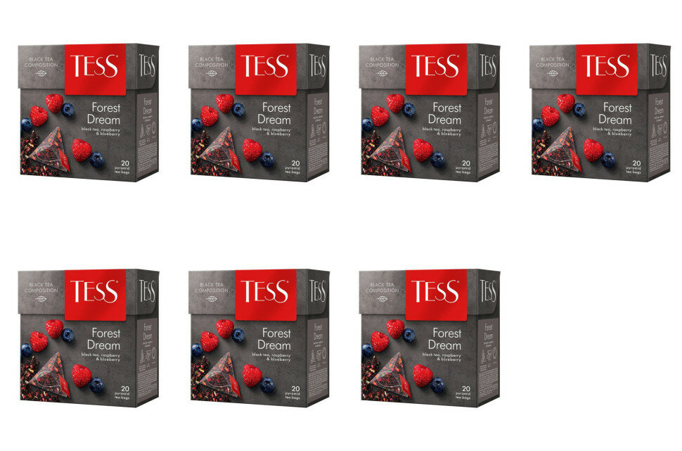 Чай черный в пирамидках Tess Forest Dream (Тесс Форест Дрим), 20*1,8 г (комплект 7 шт.) 6007842