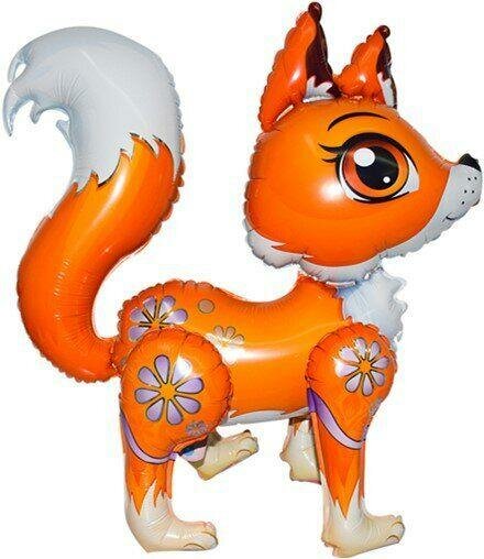 Шар 3D (21'/53 см) Фигура, Лиса, Оранжевый, 1 шт. в упак.