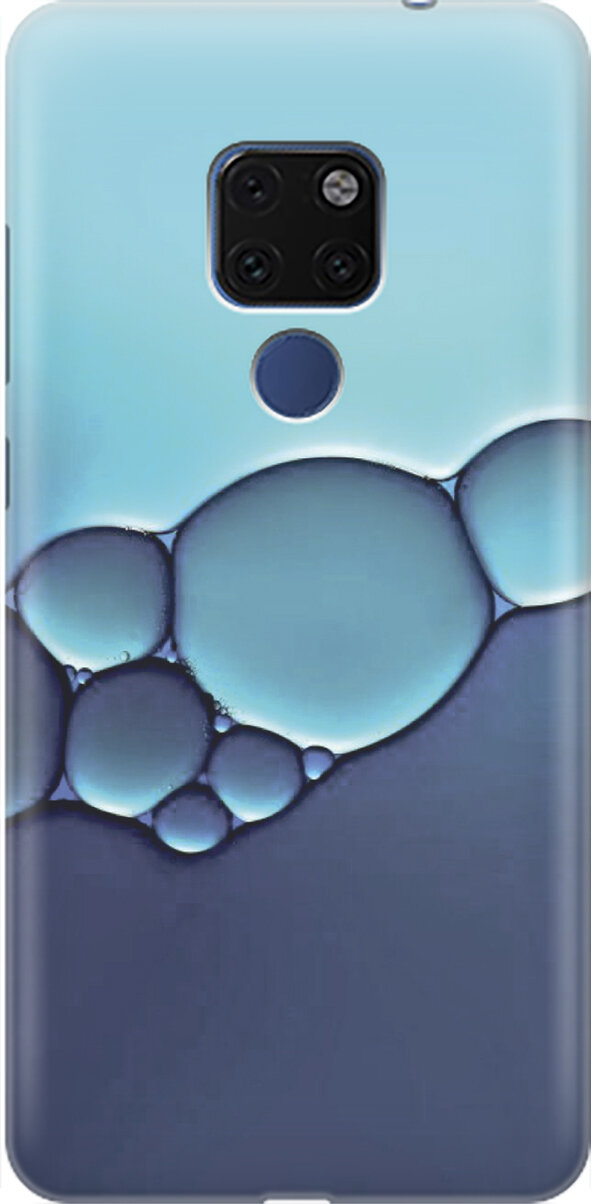 Силиконовый чехол Голубые пузырьки на Huawei Mate 20 / Хуавей Мейт 20