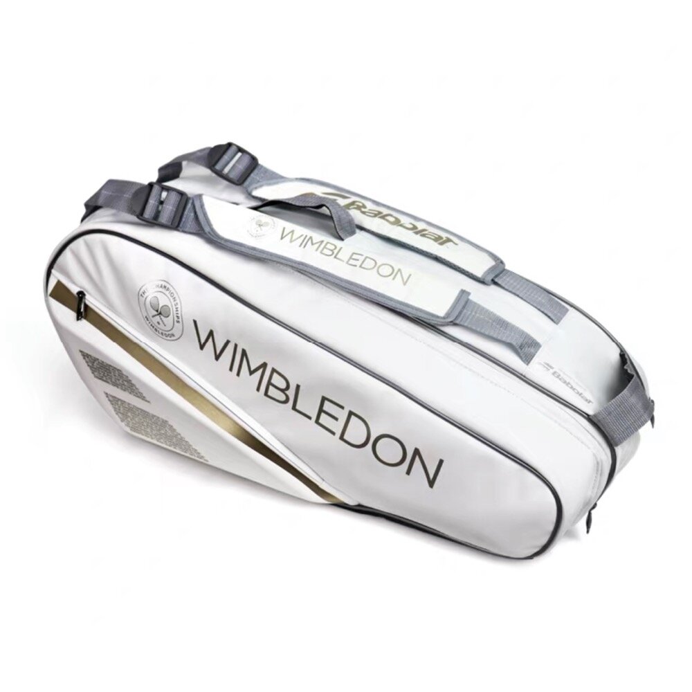 Теннисная сумка Babolat Pure Wimbledon Limited Edition White/Gold RH6 (6 ракеток) арт. 751196