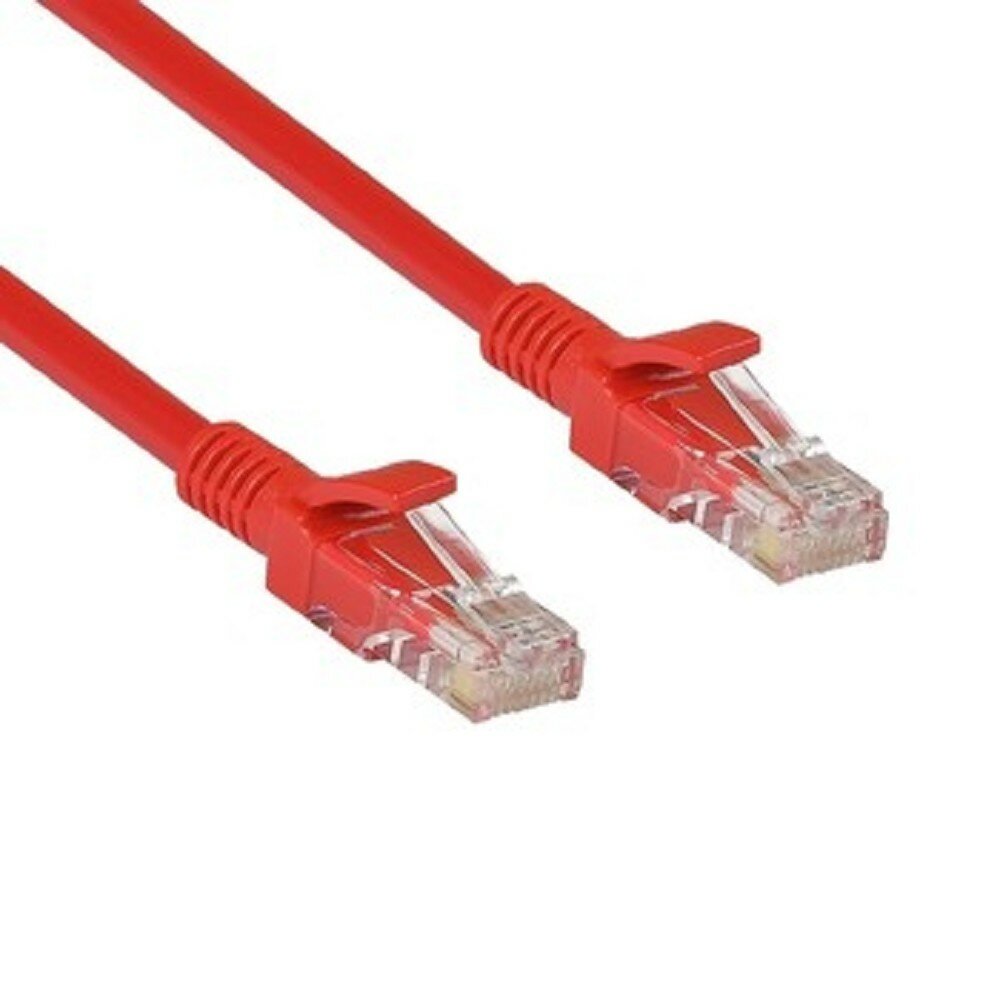 Патч-корд интернет кабель Exegate U/ UTP cat.5e RJ 45 5 м красный