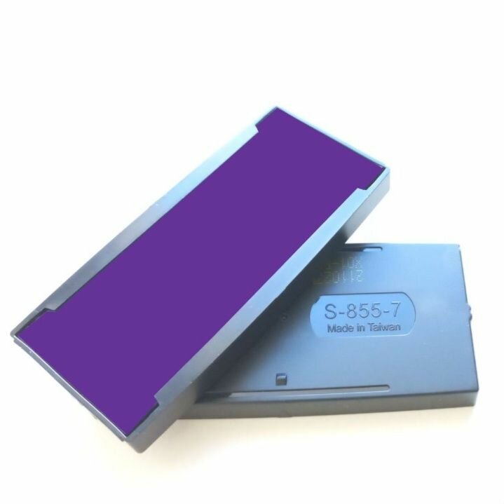 SHINY S-855-7 сменная штемпельная подушка 1 штука фиолетовая для оснасток Shiny S-845,1825