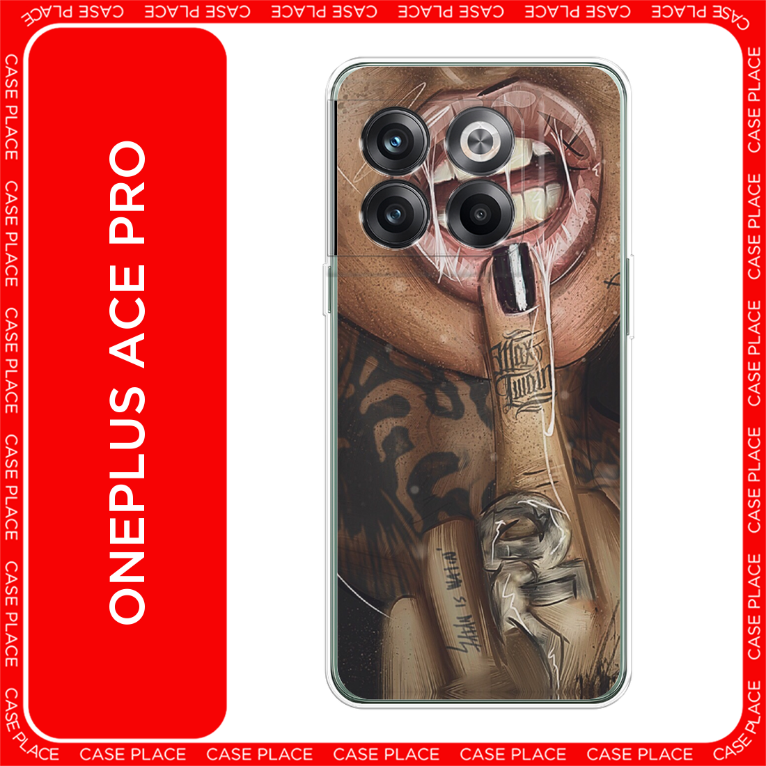 Чехол на OnePlus Ace Pro / Ван плюс Эйс Про с принтом Девушка с татуировками