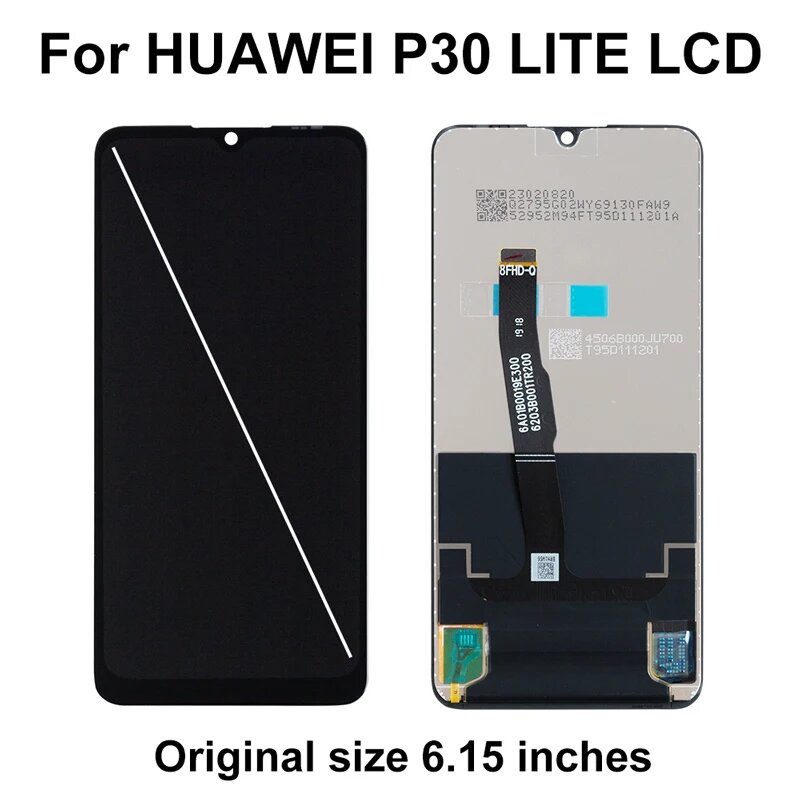 ЖК-дисплей премиум-класса для HUAWEI P30 Lite, сенсорный экран с дигитайзером в сборе, Замена для HUAWEI Nova 4e, экран MAR-LX1A LX2 LX3A