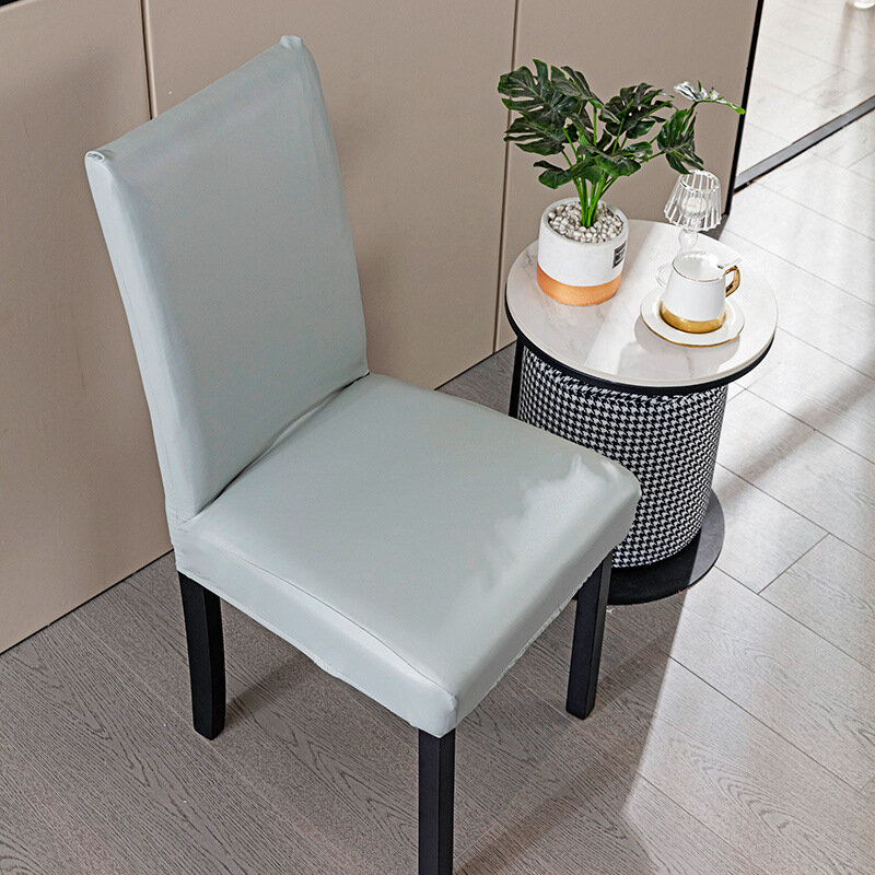 Водонепроницаемый кожаный чехол для стула с растяжкой, утолщенный, полное покрытие, универсальный защитный чехол для стула для дома и ресторана