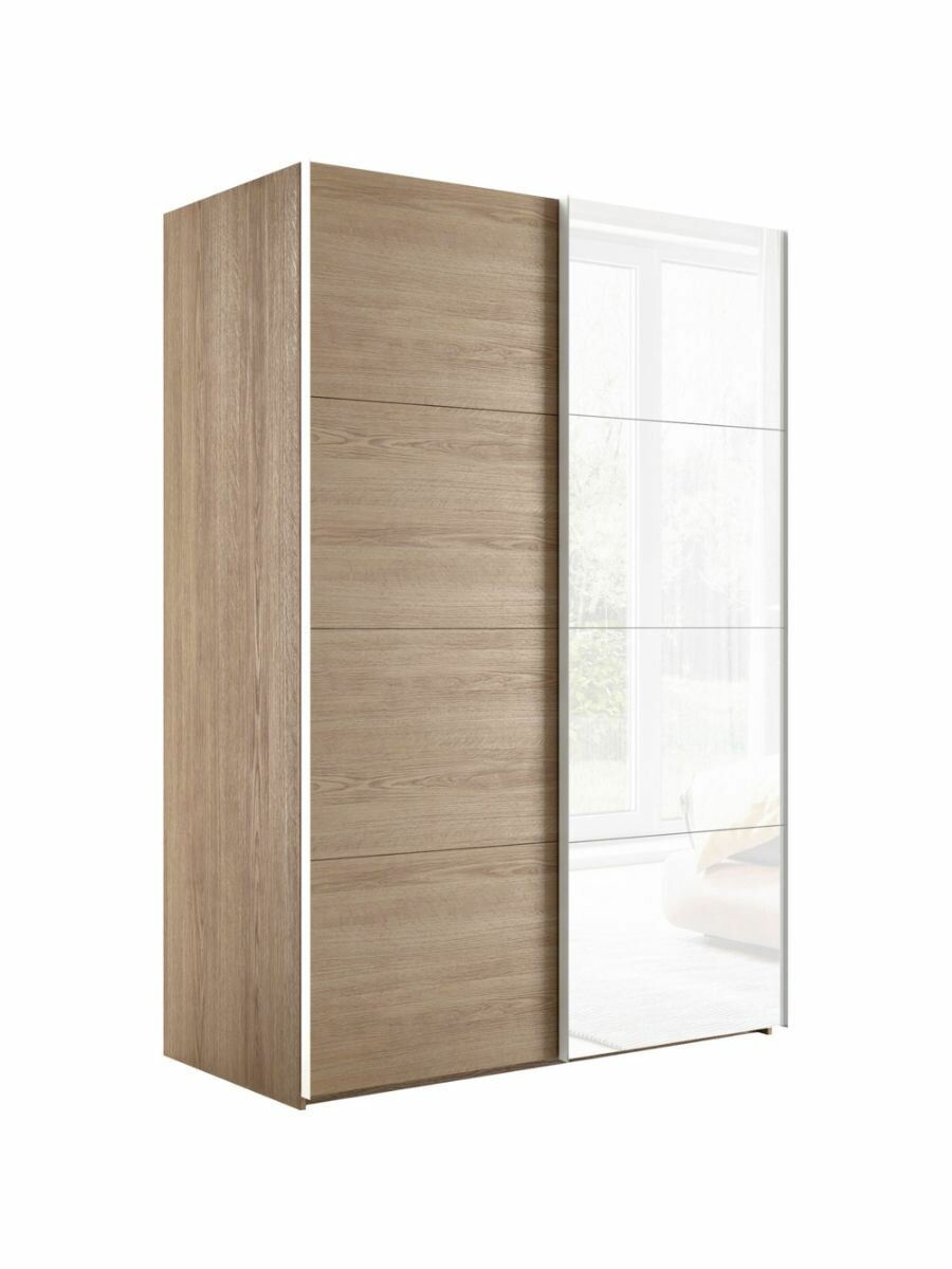 Шкаф-купе Эста 1,6, 2,2м ЛДСП/бел стекло