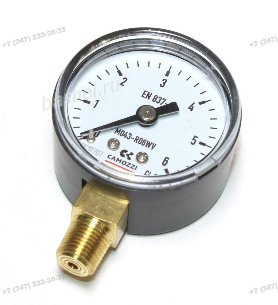 M043-R06WV D39, рад, 6 бар, R1/8, Манометр
