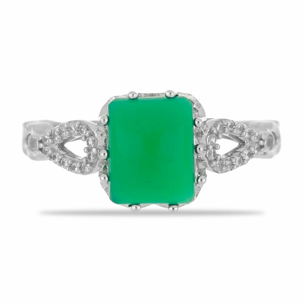 Кольцо, серебро, 925 проба, родирование, циркон, агат