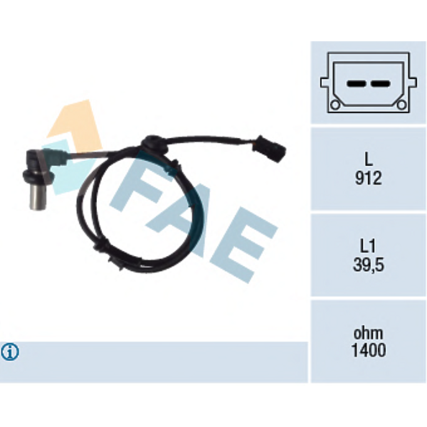 FAE 78071 (8D0927807C) датчик abs audi