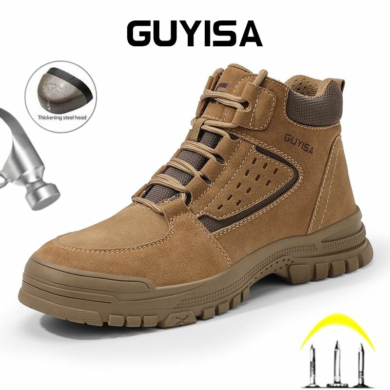 Защитные ботинки рабочая обувь со стальным носком и защитой от ожогов с высоким вырезом 38-45