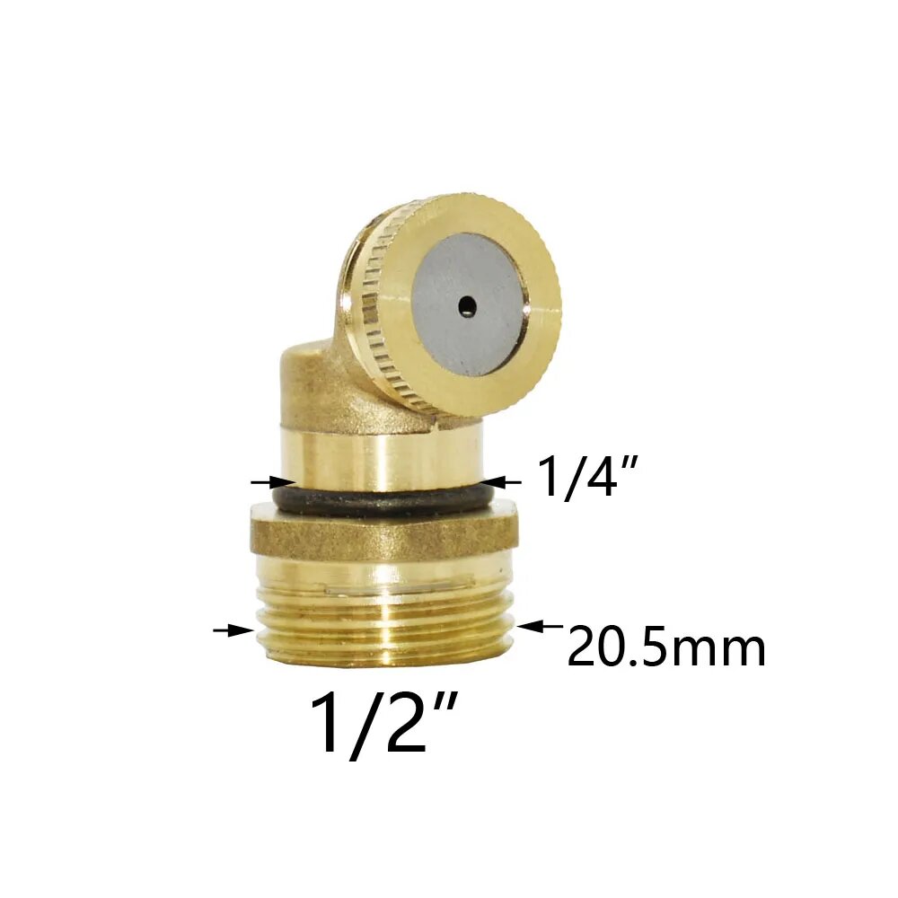Латунный опрыскиватель 1/2", 1/4", Color: E